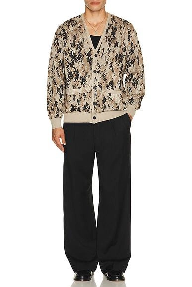 WACKO MARIA Digital Camo Jacquard Cardigan