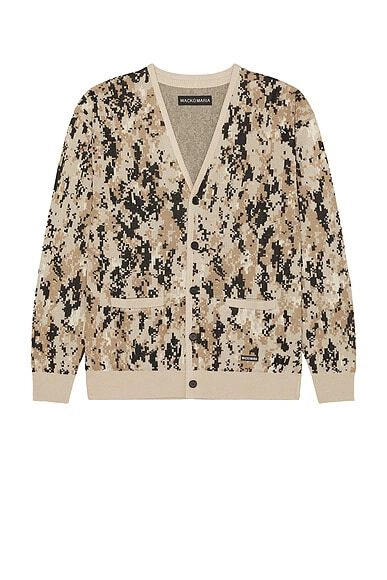 WACKO MARIA Digital Camo Jacquard Cardigan