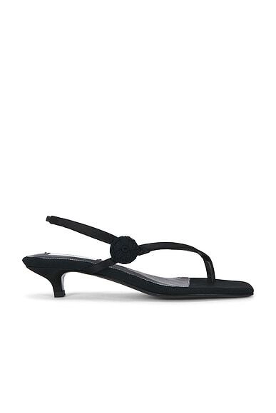 TOTEME Slingback Satin Heeled Flip Flop