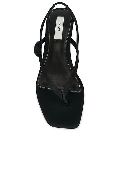 TOTEME Slingback Satin Heeled Flip Flop