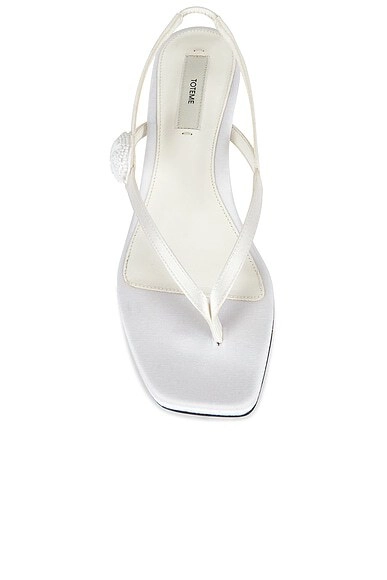 TOTEME Slingback Satin Heeled Flip Flop