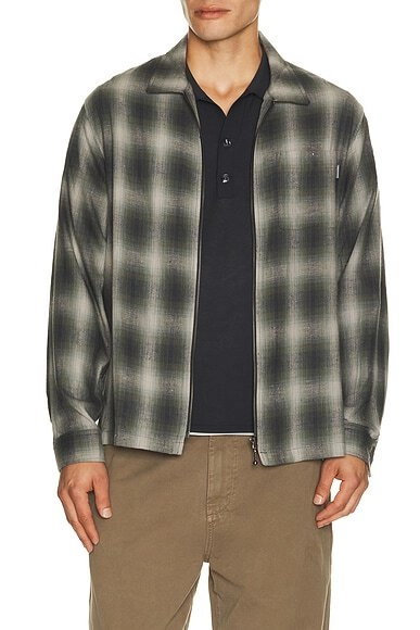 THISISNEVERTHAT Nep Check Zip Shirt - Black