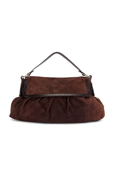 Fendi Suede Chef Shoulder Bag