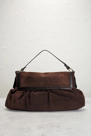 Fendi Suede Chef Shoulder Bag
