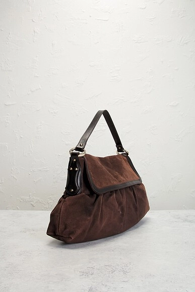 Fendi Suede Chef Shoulder Bag
