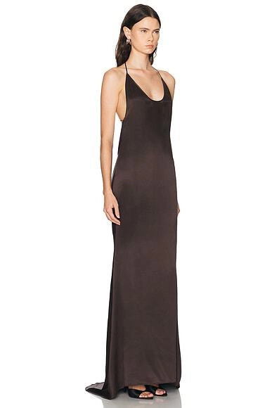 TOM FORD Silk Satin Halterneck Evening Dress