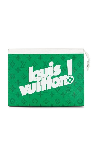 LOUIS VUITTON Vintage Monogram Voyage Mm Pouch - Green