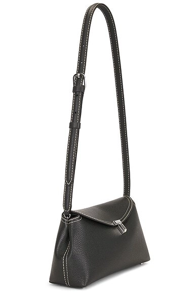 TOTEME T-lock Grained Leather Clutch