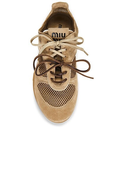 Miu Miu Rete Scamosciato Sneaker