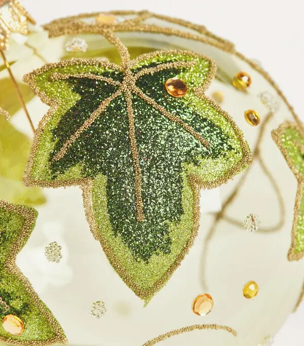 Harrods Glass Ivy Bauble