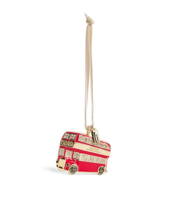 JOANNA BUCHANAN Embellished Double-decker Bus Christmas Ornament