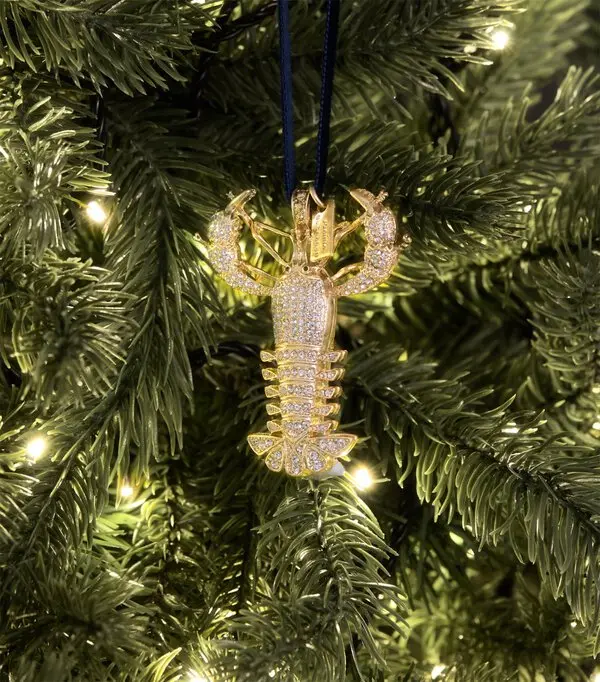 JOANNA BUCHANAN Crystal Embellished Lobster Tree Decoration