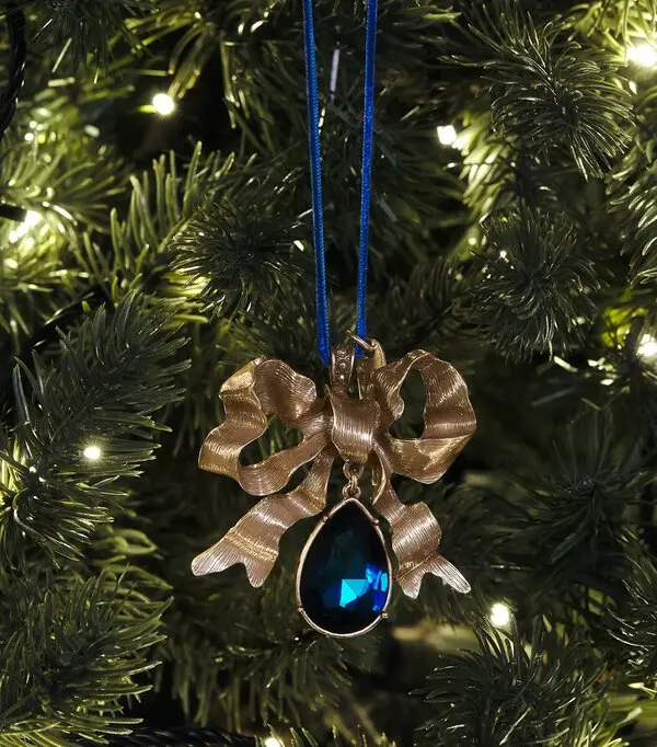JOANNA BUCHANAN Crystal Embellished Bow Tree Decoration