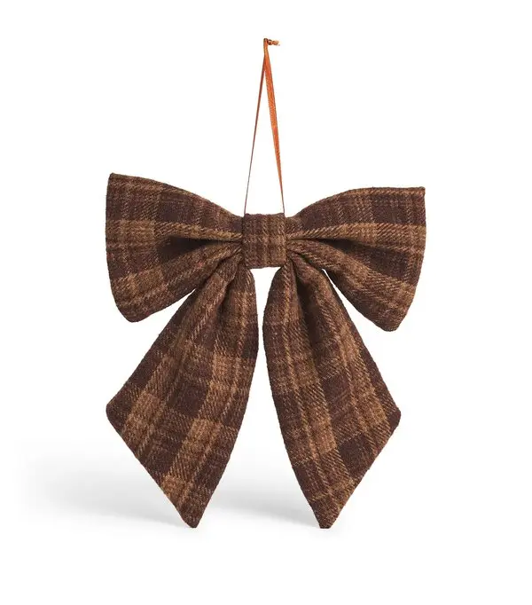 LUXURY GARLAND Tartan Bow Tree Decoration
