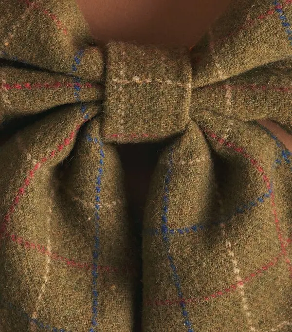 LUXURY GARLAND Tweed Bow Tree Decoration