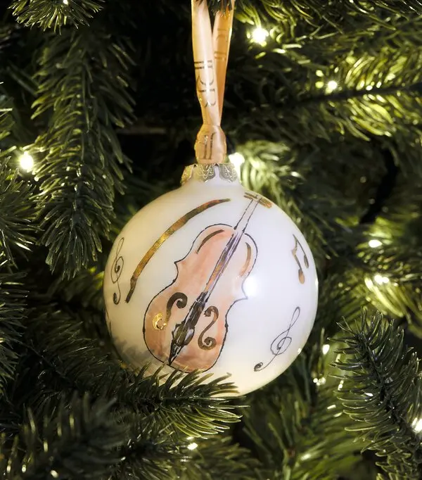 JAYNE REDMOND Ceramic Violin Bauble