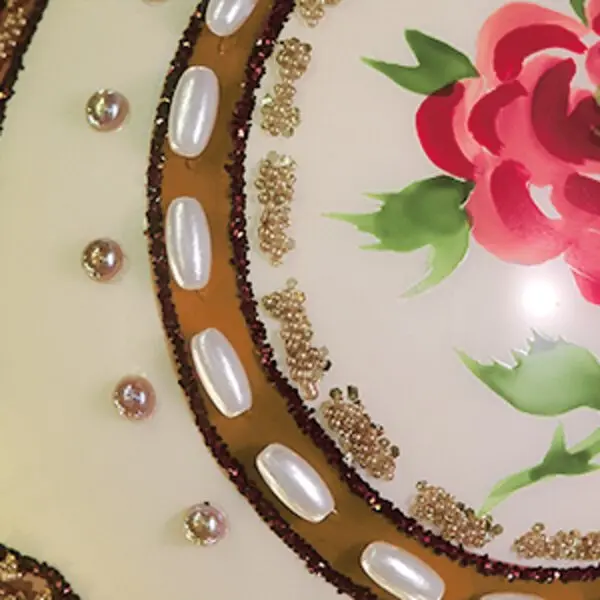 Harrods Beaded Rose Bauble