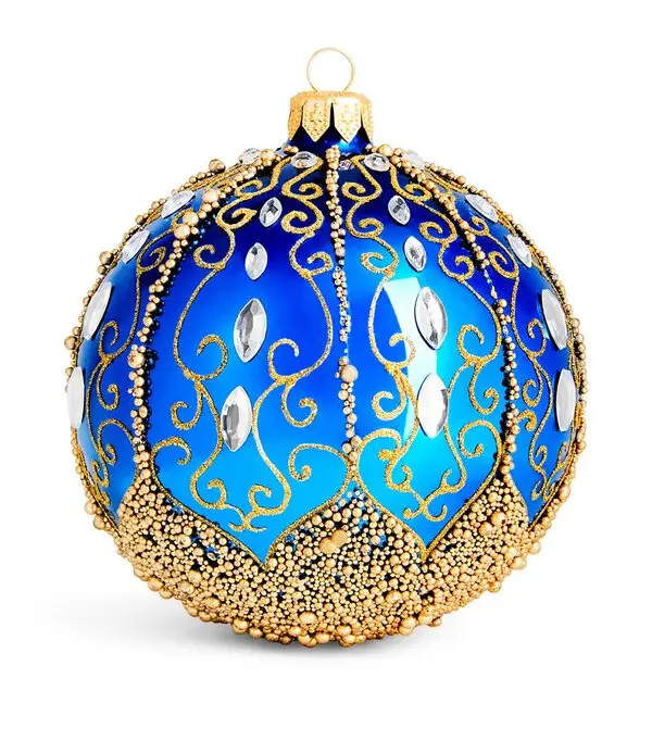 Harrods Glitter Swirl Bauble
