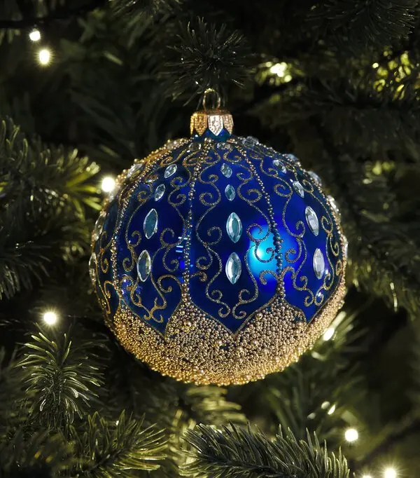 Harrods Glitter Swirl Bauble