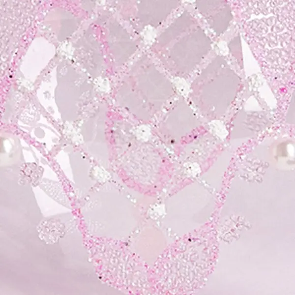 Harrods Glass Glitter Criss-cross Bauble - Purple