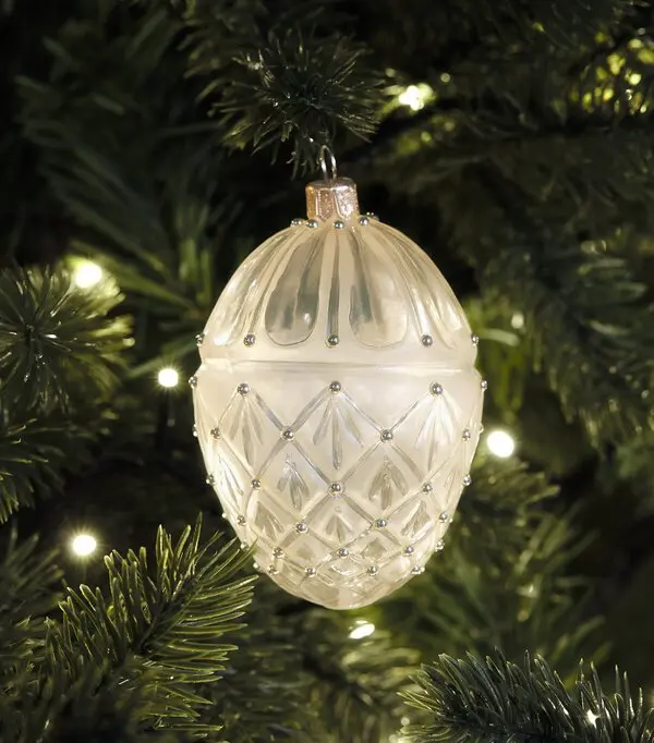 Harrods Glass Beaded Egg Bauble