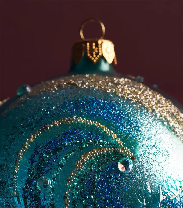 Harrods Glitter Wave Bauble