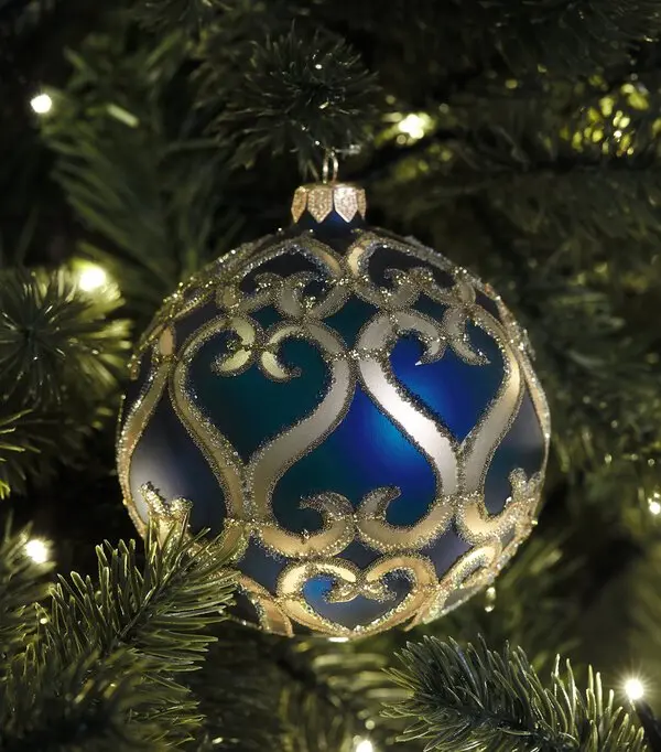 Harrods Glass Bead-embellished Swirl Bauble