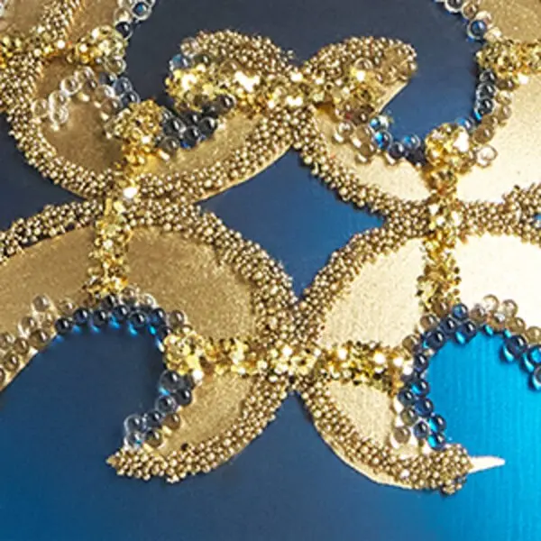 Harrods Glass Bead-embellished Swirl Bauble