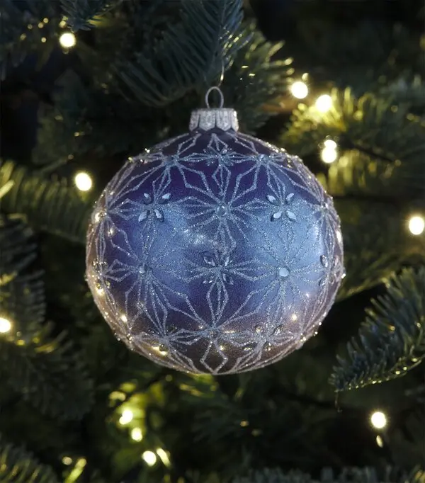 Harrods Glitter Snowflake Bauble