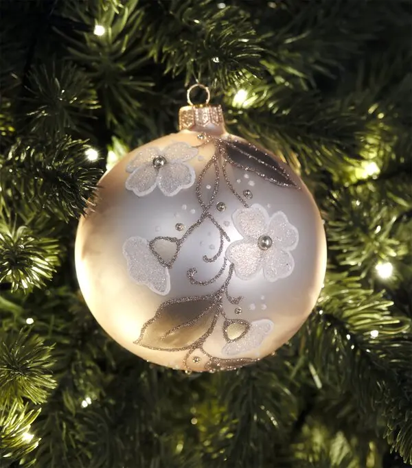 Harrods Glass Flower Bauble
