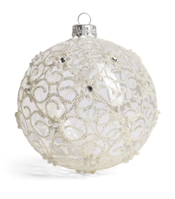 Harrods Glitter Swirl Bauble
