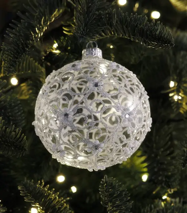 Harrods Glitter Swirl Bauble