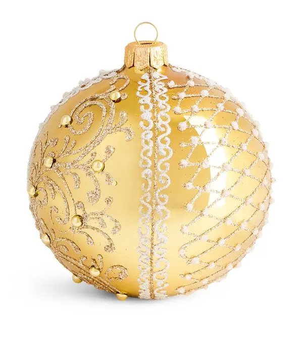 Harrods Glass Glitter-embellished Bauble