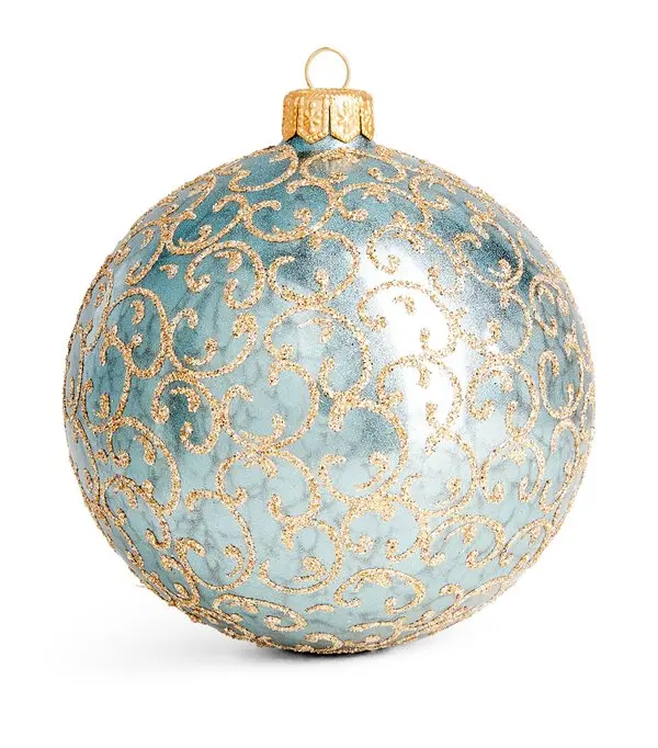 Harrods Glitter Swirl Bauble