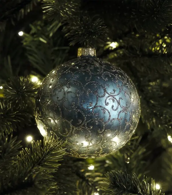 Harrods Glitter Swirl Bauble
