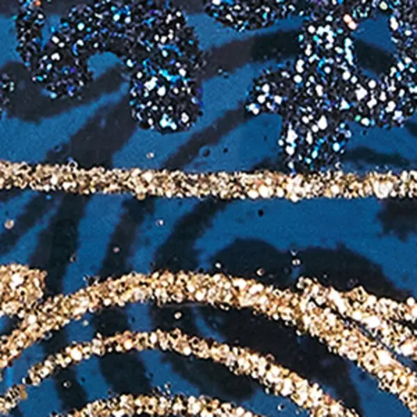 Harrods Glass Glitter Swirl Bauble