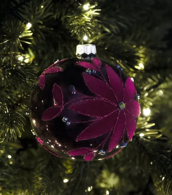 Harrods Velvet-flower Bauble