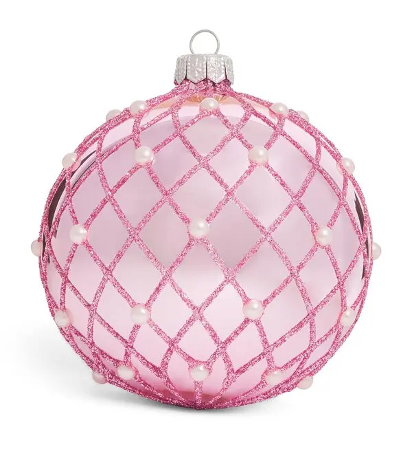 Harrods Metallic Criss-cross Bauble
