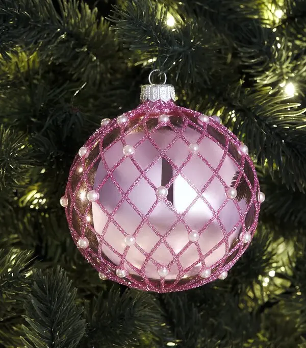 Harrods Metallic Criss-cross Bauble