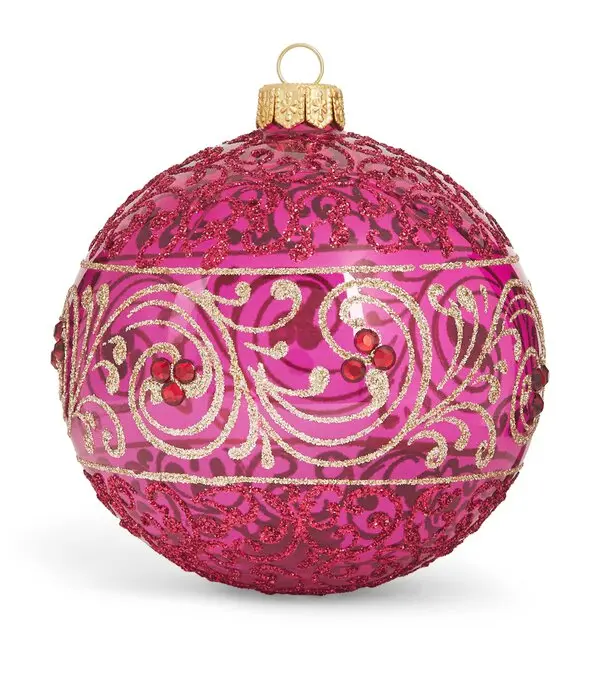 Harrods Glitter Swirl Bauble