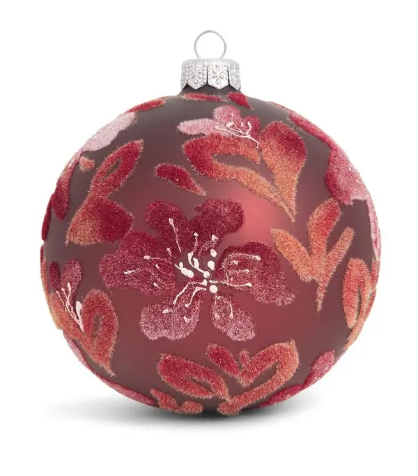 Harrods Velvet Flower Bauble