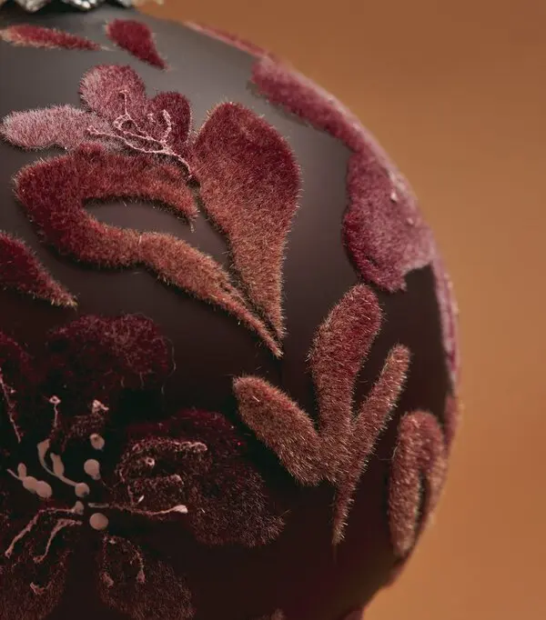 Harrods Velvet Flower Bauble
