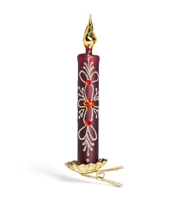 Harrods Crystal Embellished Candle Clip - Red