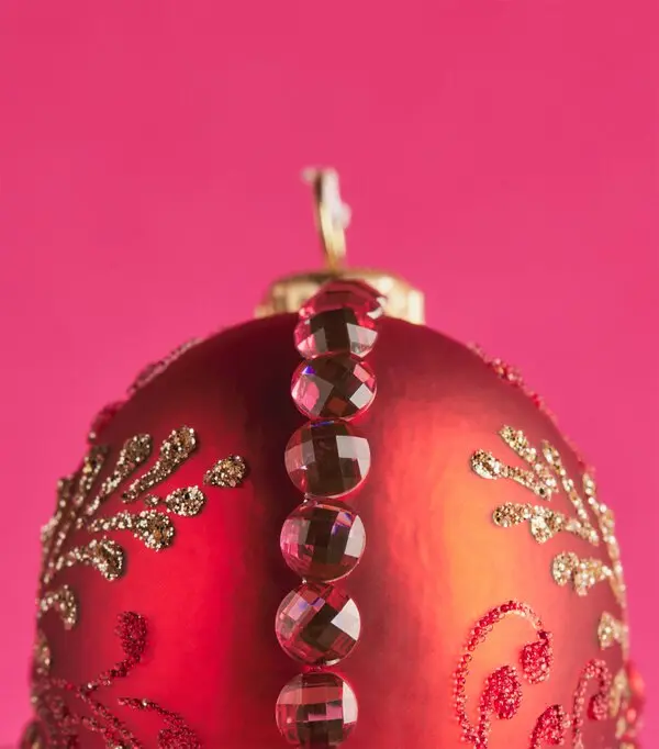 Harrods Glittery Heart Bauble