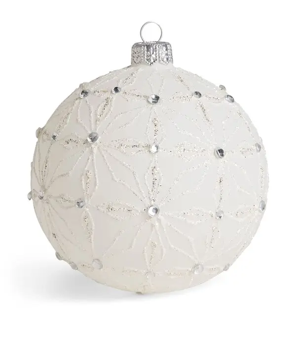 Harrods Glitter Snowflake Bauble