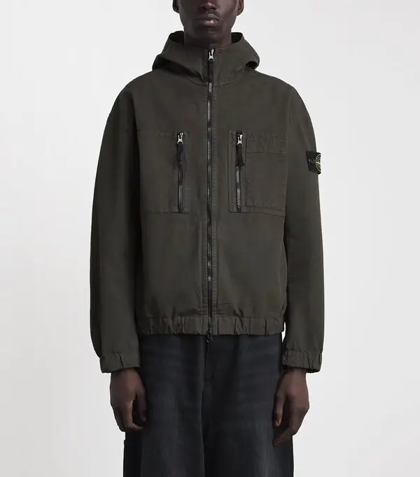 Stone Island Organic Cotton Ripstop Hooded Overshirt