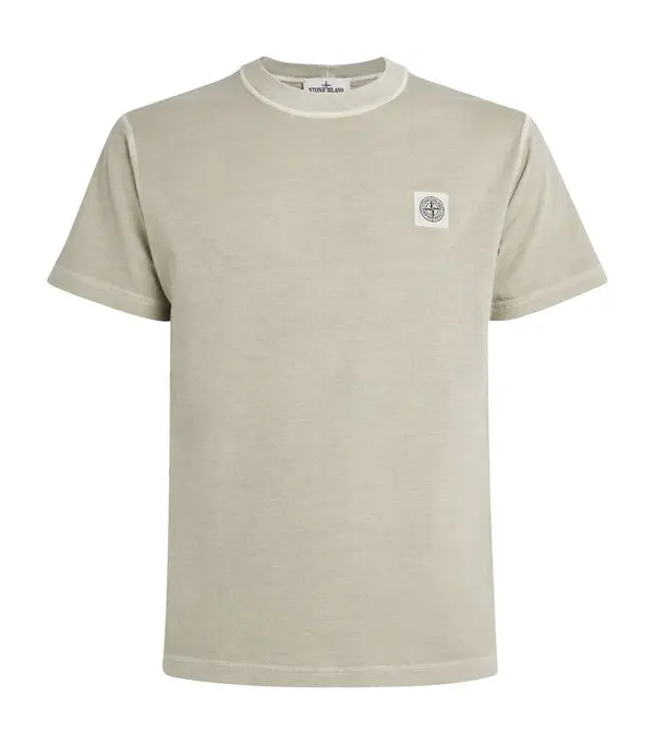Stone Island Cotton Logo T-shirt - Beige
