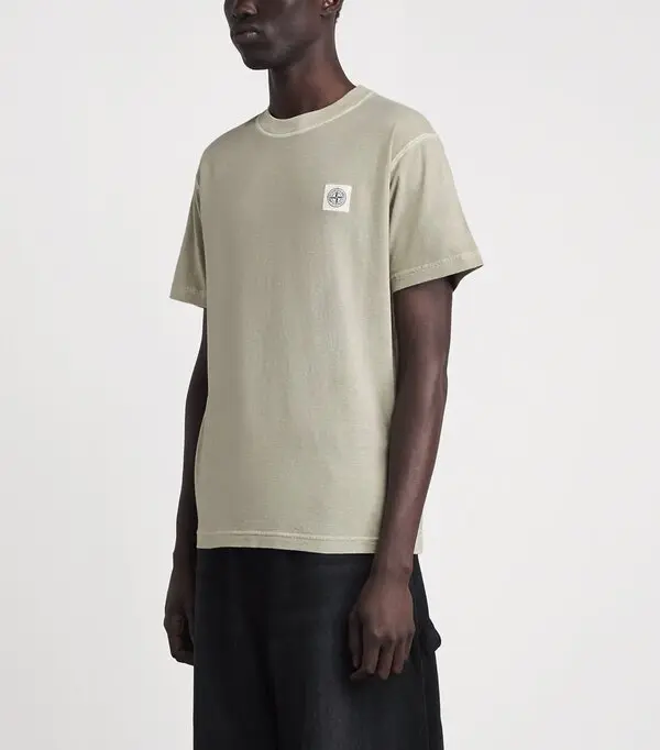 Stone Island Cotton Logo T-shirt - Beige