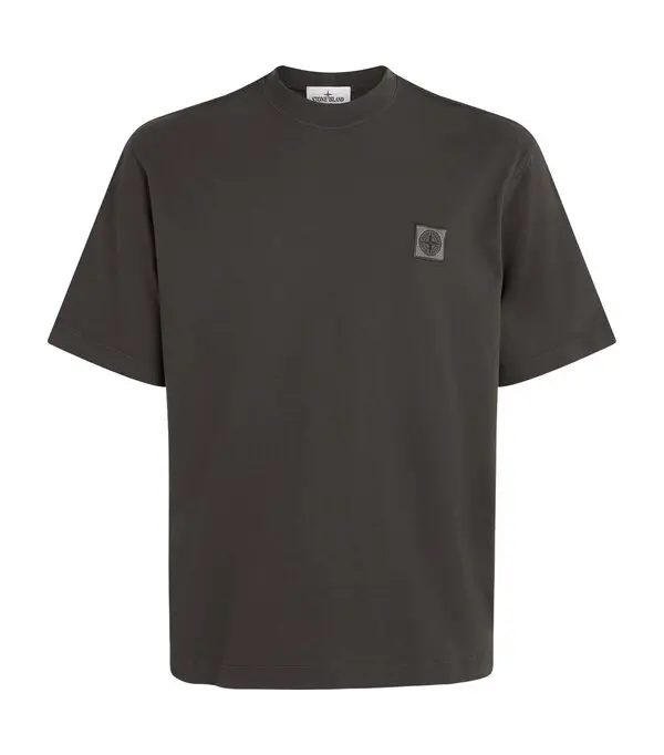 Stone Island Cotton Logo T-shirt - Black