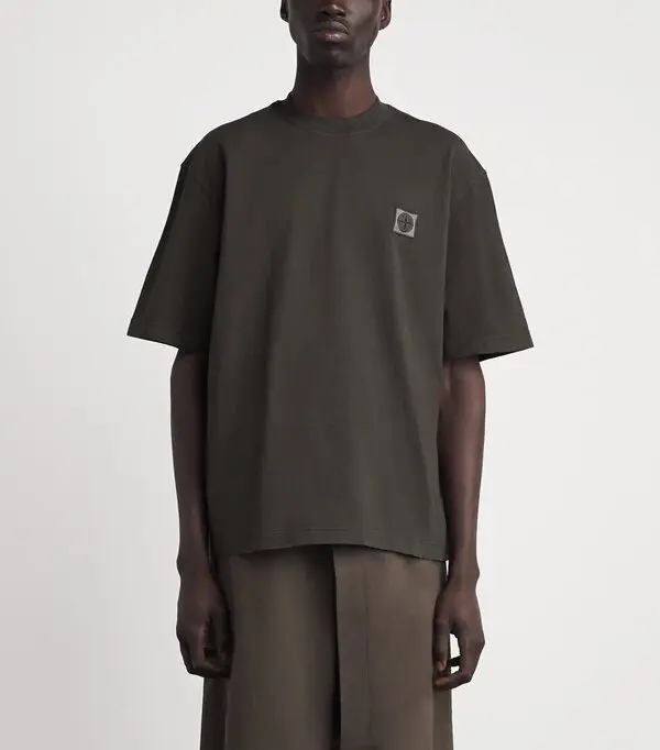 Stone Island Cotton Logo T-shirt - Black